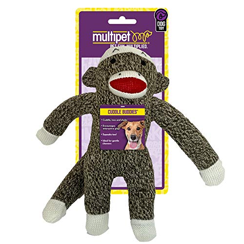 Multipet Sock Monkey Plush Dog Toy, Small, Medium and Large - Want It All