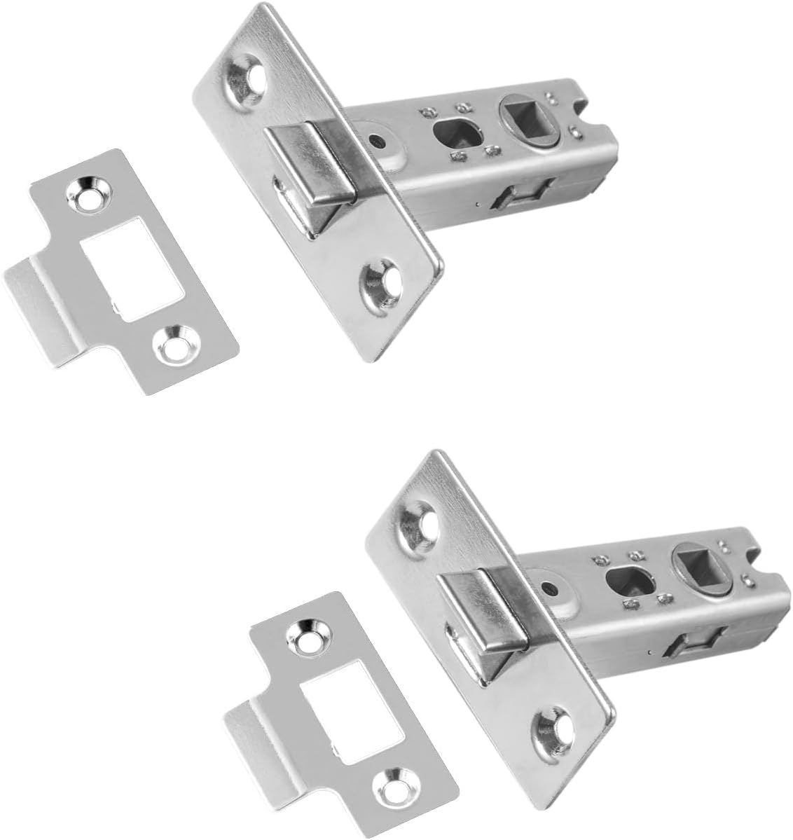 Satin Chrome Tubular Latch Internal Door Latch 65mm, Tubular Mortice ...