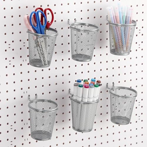 Amazon.com: Tbantera 6 Sets Pegboard Cups with Ring Hooks, Pegboard Bin ...