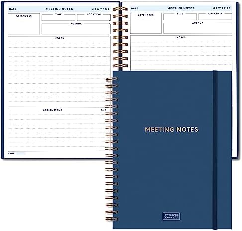 S&O Large Meeting Notebook for Work - Professional Organizer Planner ...