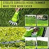 Amazon.com : STEELITE Hedge Trimmer Cordless, 21V Handheld Shrub & Bush ...