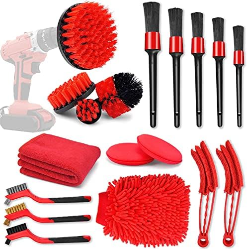 PRODFNDE Car Cleaning Kit, 23 Piece Car Detailing Brush, Wheel Brush ...