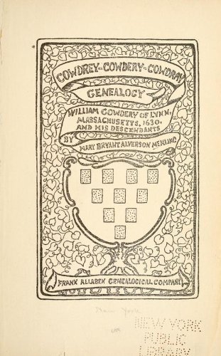 Cowdrey-Cowdery-Cowdray Genealogy William Cowdrey of Lynn ...