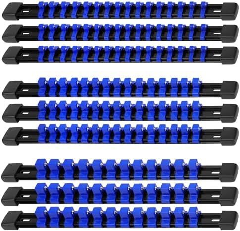 Amazon.com: Socket Organizer Set 9-piece, 1/4-Inch x 48 Clips, 3/8-Inch ...