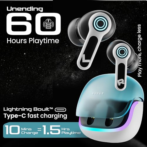 Boult Audio Z40 Gaming in Ear Earbuds with 60H Playtime, Dual Device ...