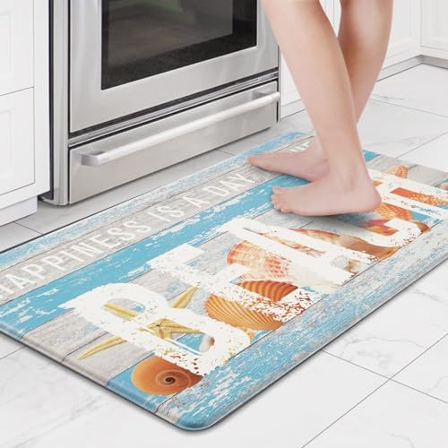 Amazon.com: ASPMIZ Beach Kitchen Mat for Floor, Cushioned Anti-Fatigue ...