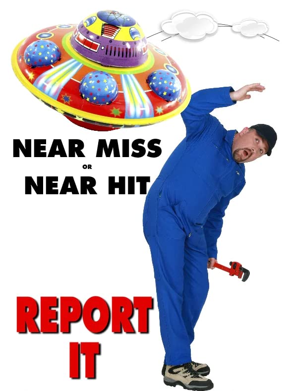 Near Miss or Near Hit Sign Sticker, Waterproof Sticker Sign Sticker ...