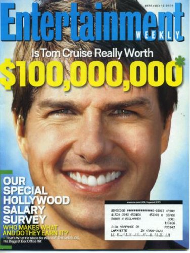 Entertainment Weekly May 12, 2006 Tom Cruise Cover, Pearl Jam Fans ...