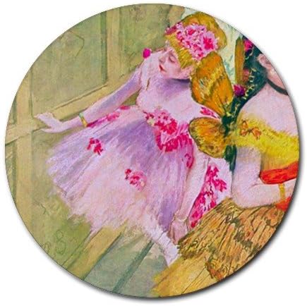 Amazon.com: Dancers Behind a Backdrop By Edgar Degas Round Mouse Pad ...