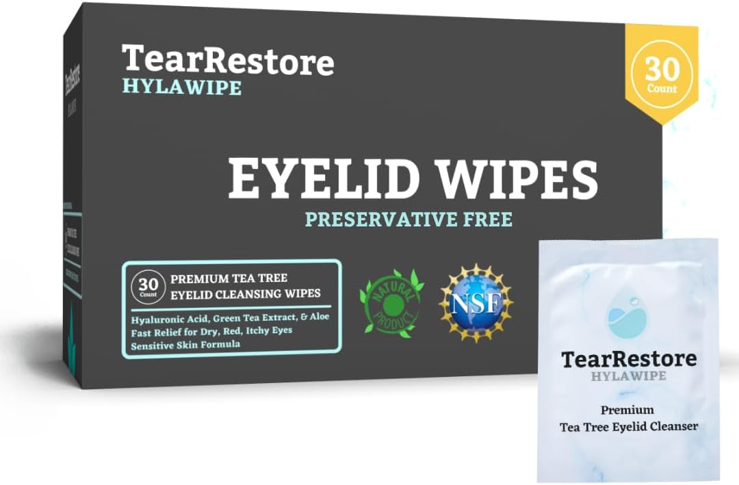 Amazon.com: OPTASE TTO Eyelid Cleansing Wipes, Box of 20 - Individually ...
