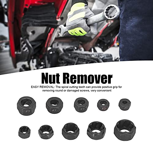 Impact Bolt and Nut Remover Set Nut Extractor Socket Bolt Extractor Set ...