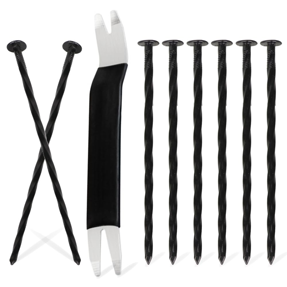 Snapklik.com : 100 Pack Metal Landscape Stakes, 6 Inch Artificial Turf ...