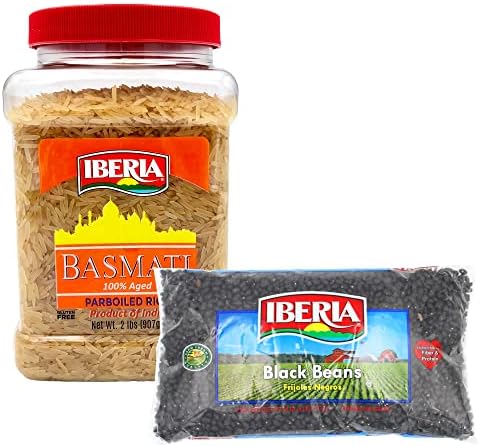 Amazon.com: Iberia Parboiled Basmati Rice, 2 lb. + Iberia Black Beans 4 ...