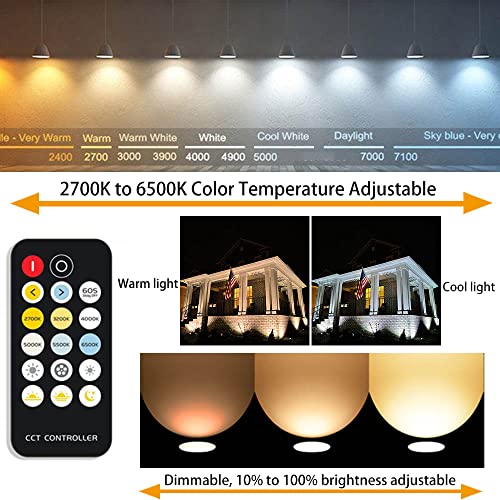 Spotlight Outdoor 6W 2700K to 6500K Adjustable via Remote Landscape ...