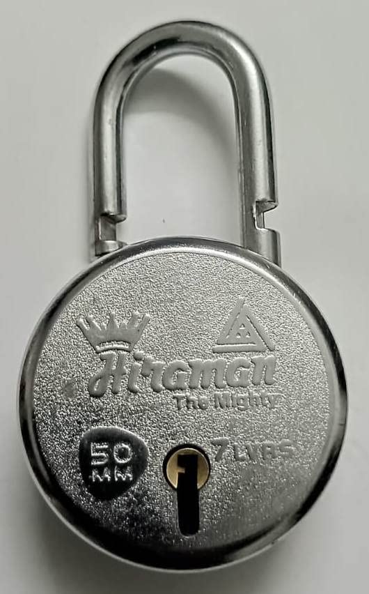 HIRAMAN BRAND, Double locking Pad Lock, 50 mm, 3 Keys, 7 Levers ...