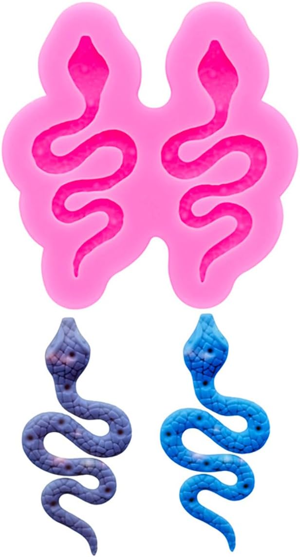 Amazon.com: 3D Snakes Shape Silicone Mold Candy Jewelry Earrings Clay ...