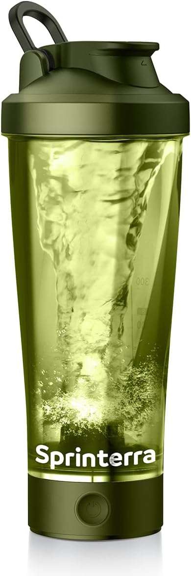 Amazon.com: Sprinterra Electric Shaker Bottle, Rechargeable Shake Mixer ...