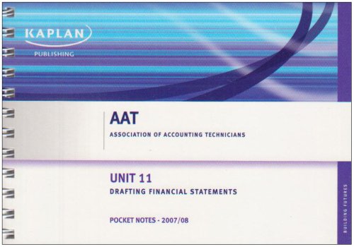 Drafting Financial Statements - Pocket Notes: Unit 11 : Amazon.de: Bücher