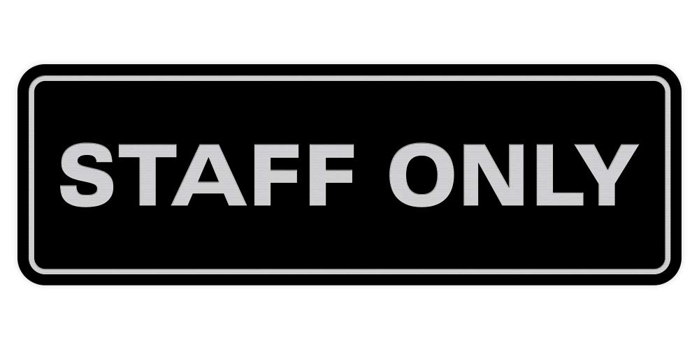 Amazon.com : All Quality Standard Staff Only Wall or Door Sign | Easy ...