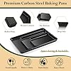 Non-Stick Baking Trays, Homikit Carbon Steel Sheet Pan Set of 3 ...