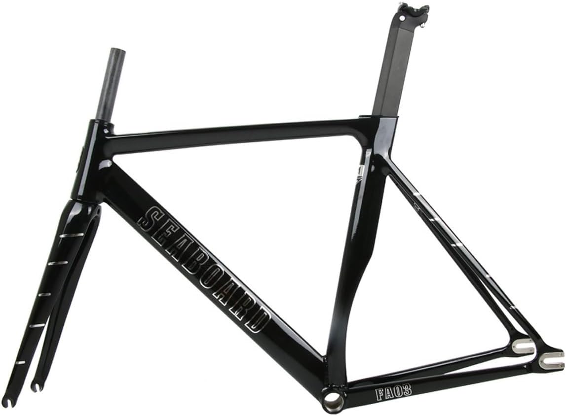 Amazon.com: BSFHQS 700C Fixed Gear Bike Frameset Track Bike Frame 52 55 ...
