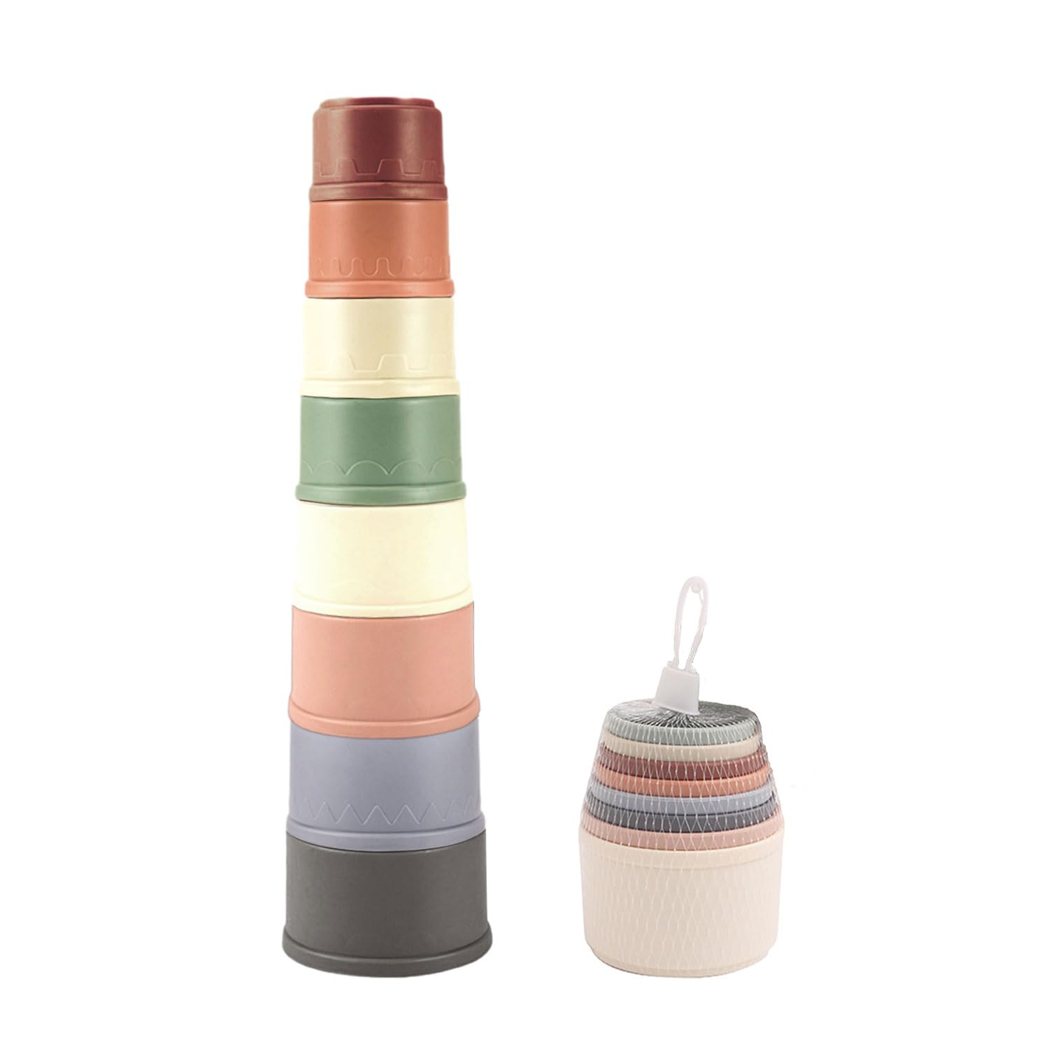 KVBUCC Set Of 8 Kids Stacking Cup Toys, Bunny Stacking Cups, Nesting ...