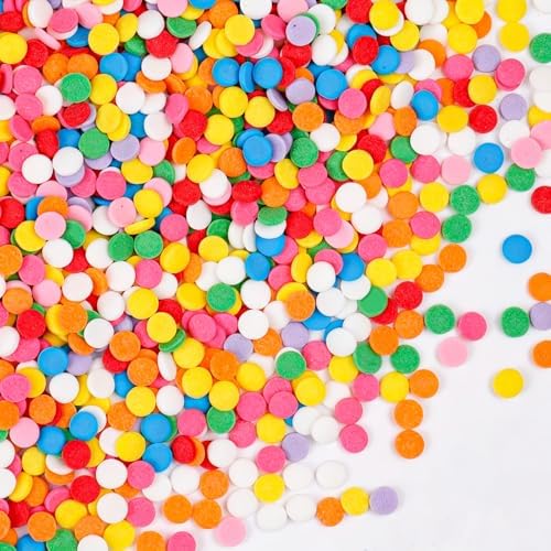 Amazon.com: Rainbow Confetti Sprinkles for Cake Decorating, Edible ...