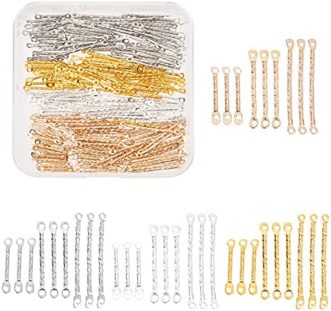 Amazon.com: 100Pcs Brass Bar Links for Jewelry Making,5 Size Brass Bar ...