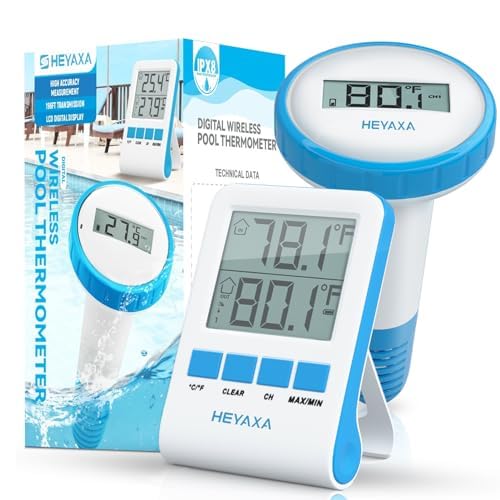 Amazon.com: Pool Thermometer, Wireless Floating Easy Read, IPX8 ...