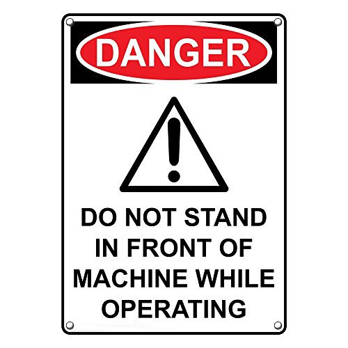 Amazon.com: Weatherproof Plastic Vertical OSHA Danger Do Not Stand in ...