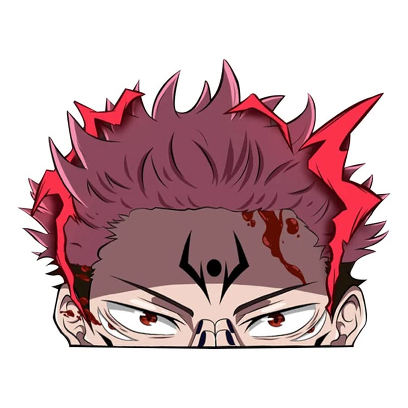 Amazon.com - EARLFAMILY 5.1'' for Sukuna Cool Peeker Car Sticker Anime ...
