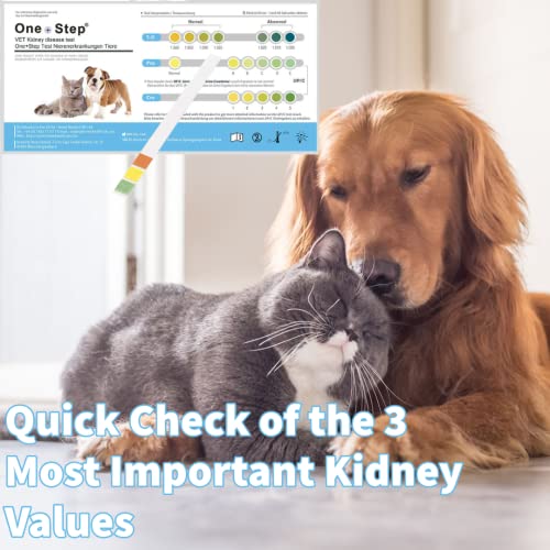 One Step Pet Vet Kidney Disease Urine Test Strips – Cats – Dogs (5 Test ...