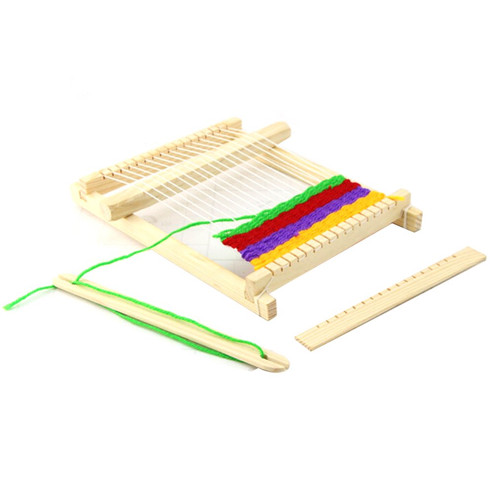 Buy TOYMYTOY Wooden DIY Handloom Loom Toy Weaving Tool Online at Low ...