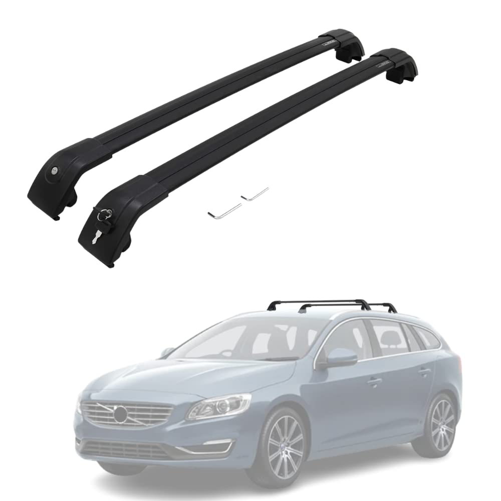 Amazon.com: Roof Rack Cross Bars fit for Volvo V60 2019 2020 2021 2022 ...