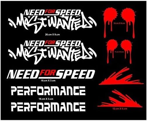 LYOMAN® Car Stickers Exterior Need for Speed Performance Vinyl Car Bike ...