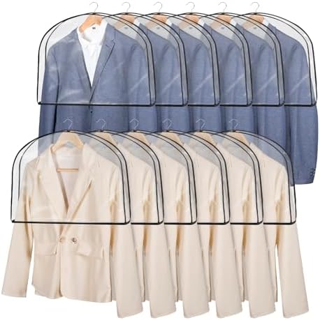 Amazon.com: Clear Vinyl Shoulder Covers Closet Suit Protects Storage ...