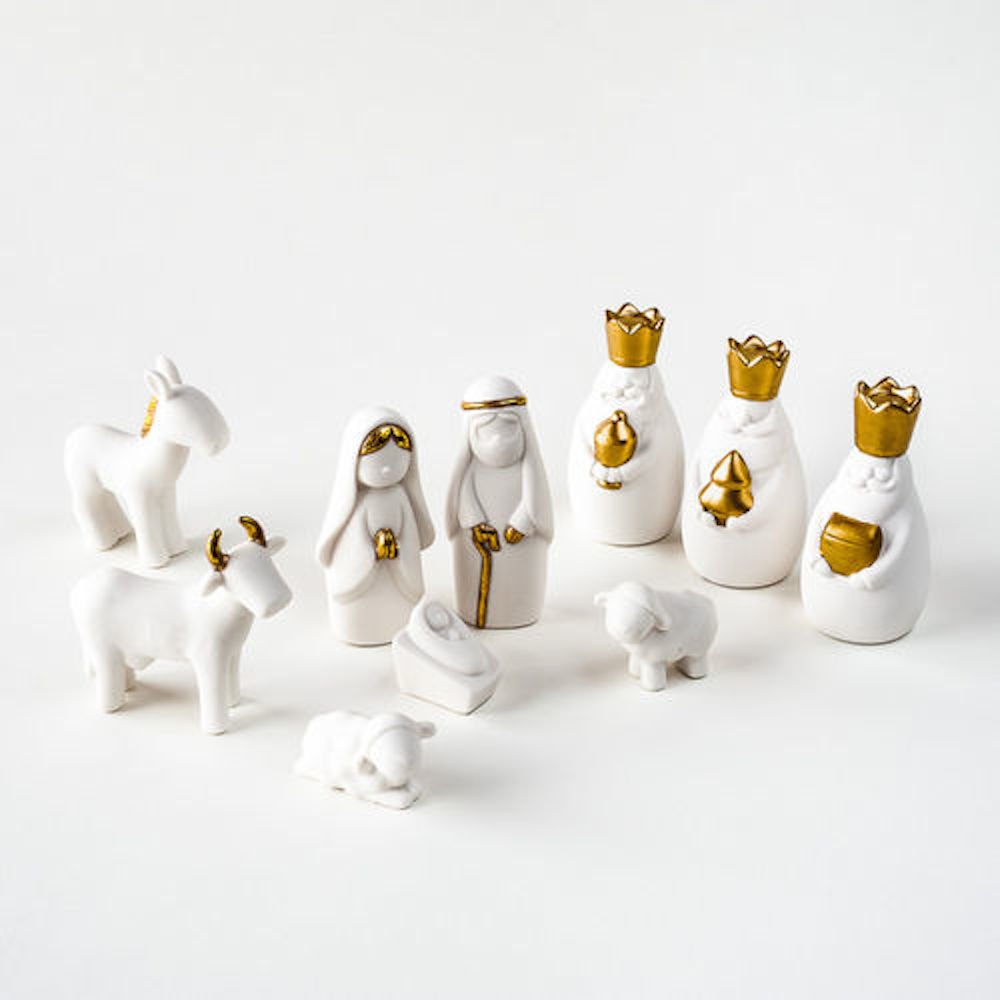 White Nativity Set