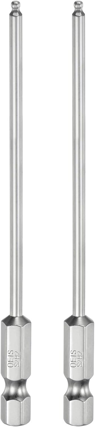 HARFINGTON 2pcs Ball End Hex Screwdriver Bit Set 2mm (H2.0) Size 1/4 ...