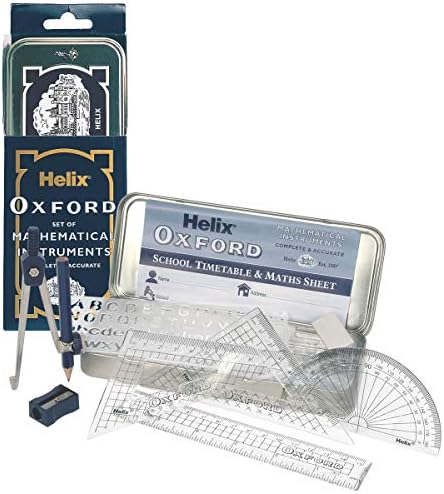 Maped Z38XH0 Helix Oxford 10 Piece Math Set, Compass, 6" Ruler ...