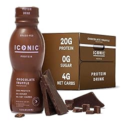 Amazon.com : Iconic Protein Drinks, Chocolate Truffle (12 Pack) - Sugar ...