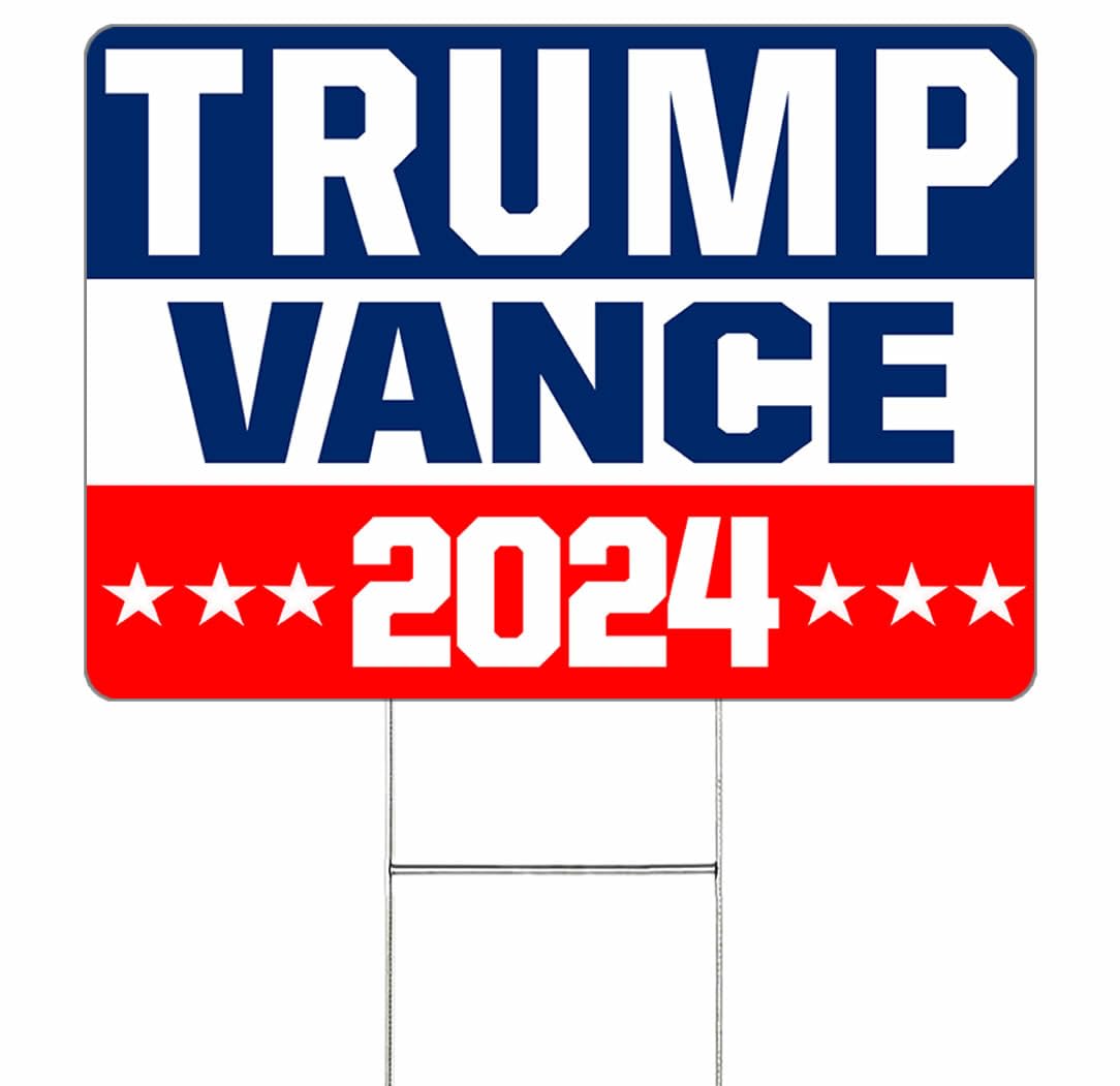 Amazon.com : Shmbada Donald Trump Vance 2024 Yard Sign with Metal Stake ...
