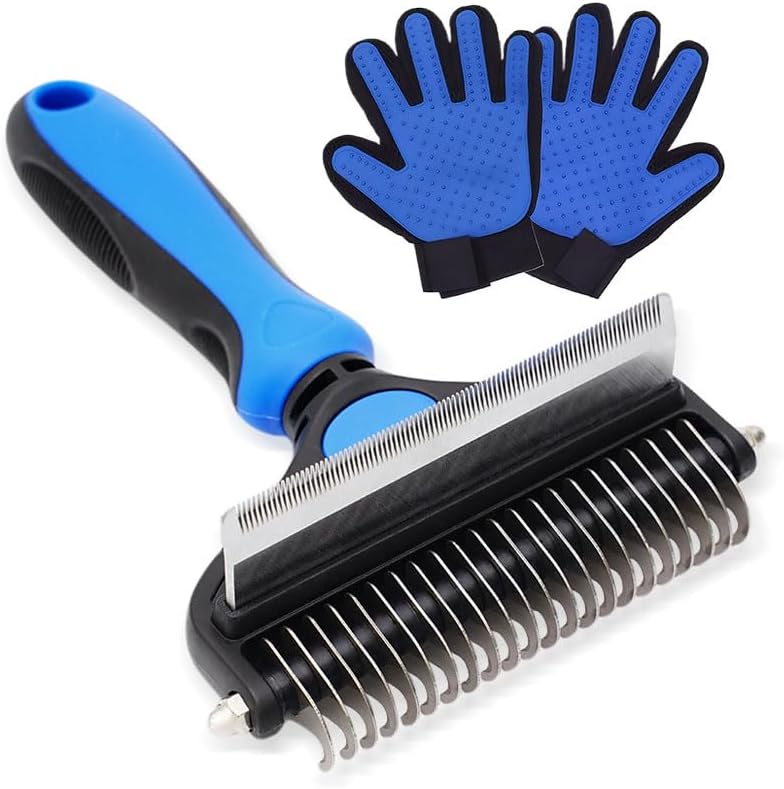 Amazon.com: CORIMEI 2 in 1 Dog Grooming Brush & Grooming Gloves Combo ...