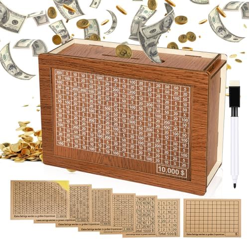 Amazon.com: Money Saving Box with Counter, Piggy Bank for Adults 10000 ...