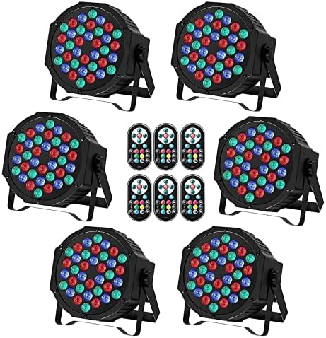 Amazon.com: Stage Lights, U`King 6 Packs 36LED RGB LED Par Lights, 7 ...
