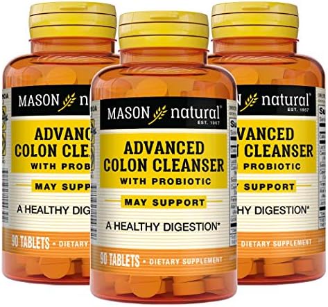 Amazon.com: MASON NATURAL Limpiador avanzado de colon con probióticos ...