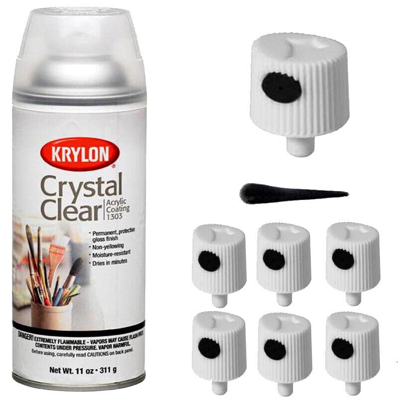 Spray Paint Caps for Krylon Crystal Clear Spray Paint, Krylon Fixative ...