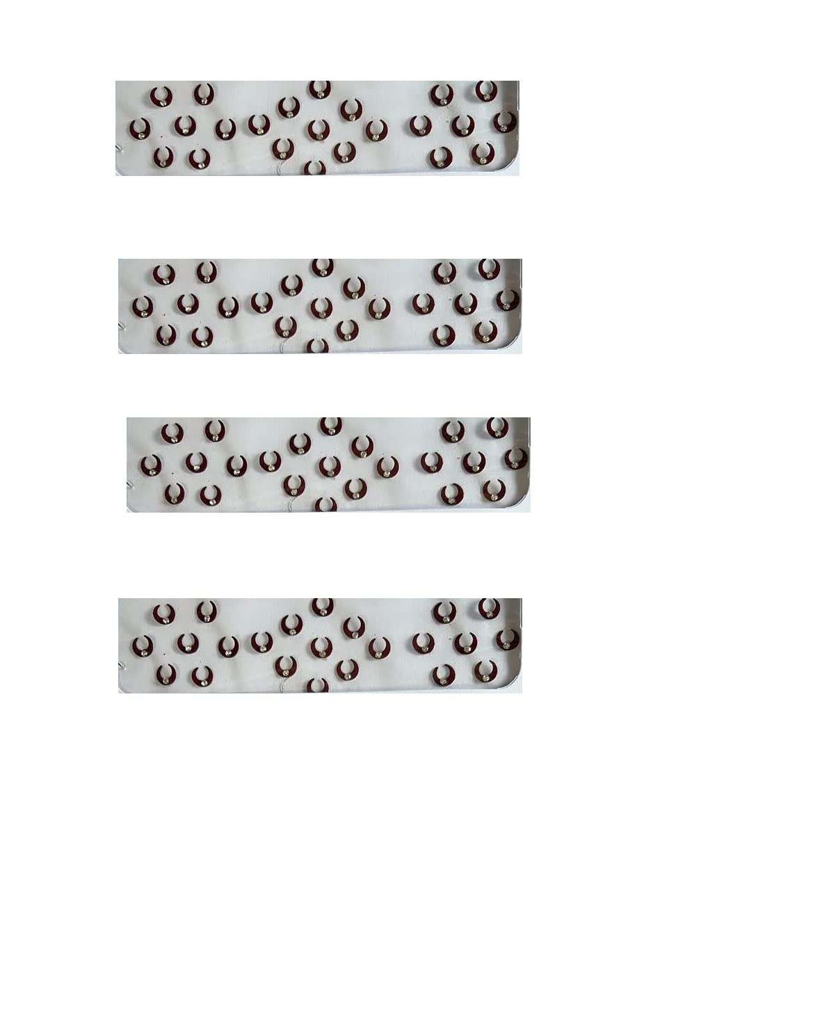 OJ Half Moon Shape Bindi One Stones Plain Sticker Forehead Bindi ...