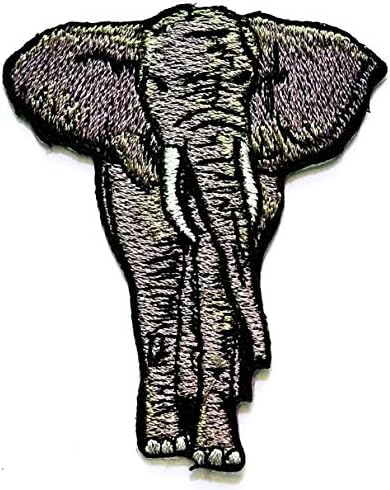 Amazon.com: Nipitshop Patches Gray Elephant African Wild Zoo Animal ...