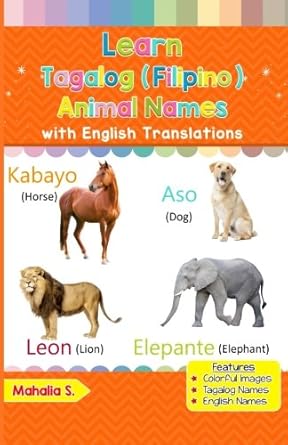 Buy Learn Tagalog (Filipino) Animal Names: Black & White Pictures ...
