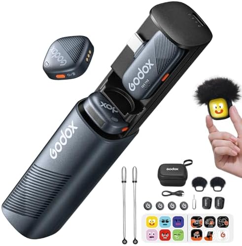 Amazon.com: GODOX Cube-S Mini Wireless Lavalier Mic for iPhone 15 and ...